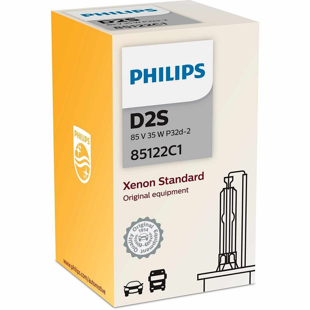 Philips D2S 85122C1 Standard Xenon Brenner C1 Verpackung | KFZLAMPEN24