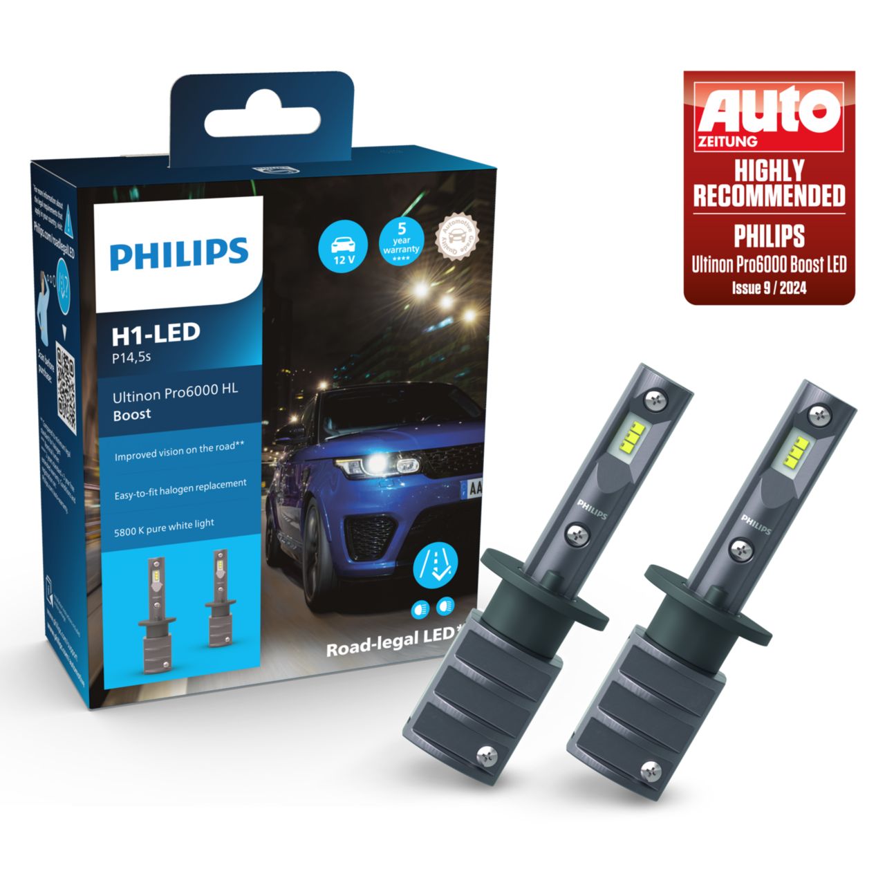 Philips H1 11258U60BX2 Ultinon Pro6000 HL Boost (mit Straßenzulassung ...